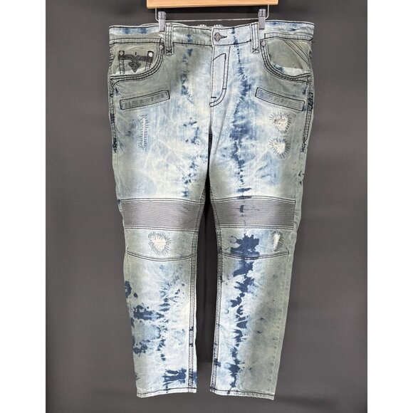 Rock Revival | Jeans | Rock Revival Mens Ayaan Biker Jeans 42x33 Blue ...